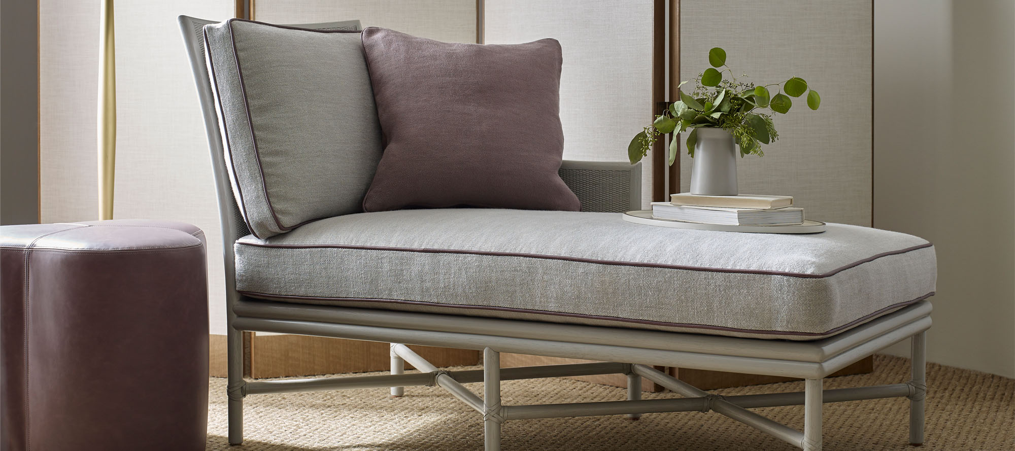 Open Oval Caned Chaise Lounge by Barbara Barry - MCU1003CS | Baker ...