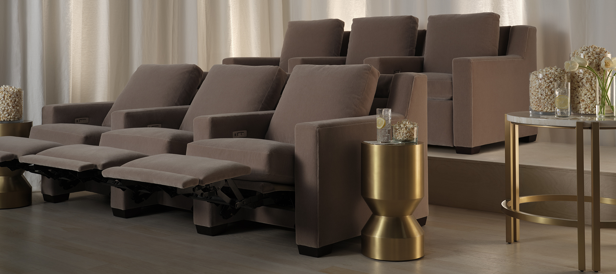 Two Arm Theater Seating Chair by Bespoke in Motion - BAMOTN-INC | Baker ...