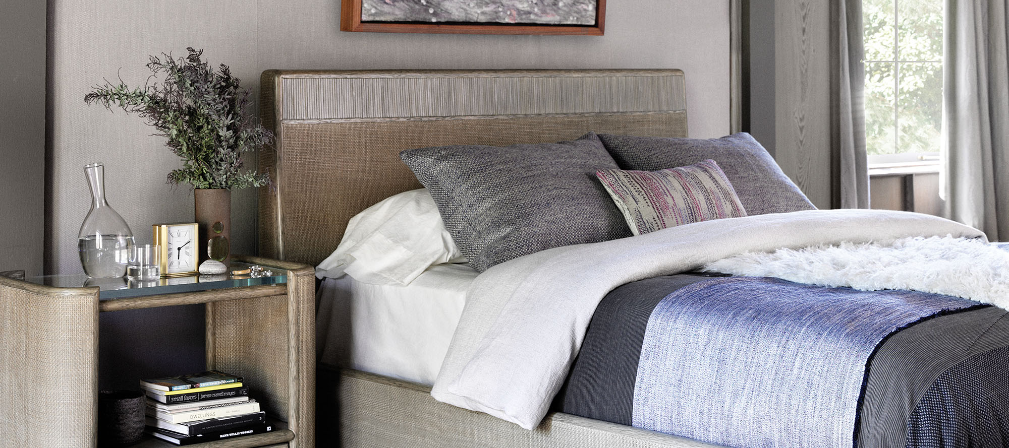 Laidley Bedside Table by McGuire Originals - MC725 | Baker Furniture